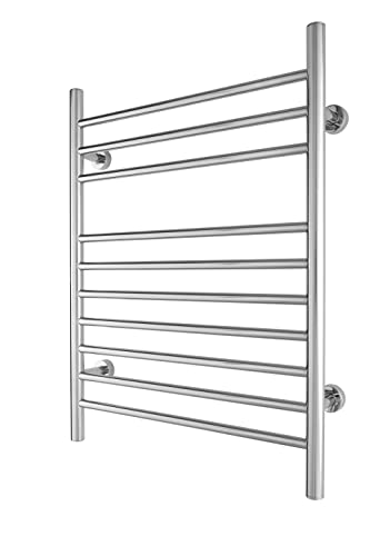 WarmlyYours TW-F10PS-HP Infinity Towel Warmer, Polished, Dual Connection, 10 Bars