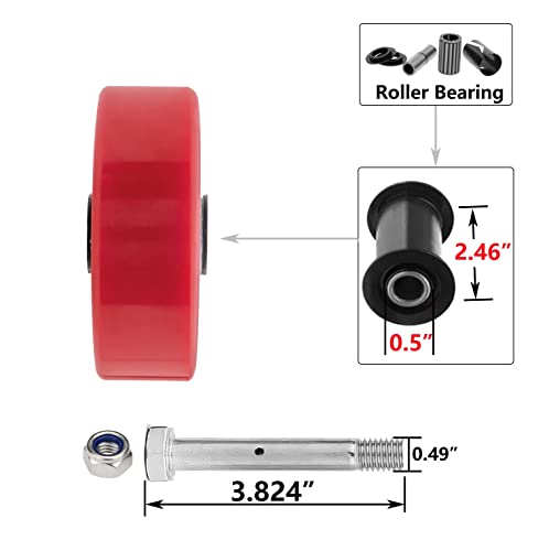 6"X 2" Heavy Duty Casters - Industrial Casters Polyurethane Caster with Strong Load-bearing Capacity 1200 LB, Rigid Caster, Widely Used in Furniture,WorkBrench,Tool Box(1 Rigid)