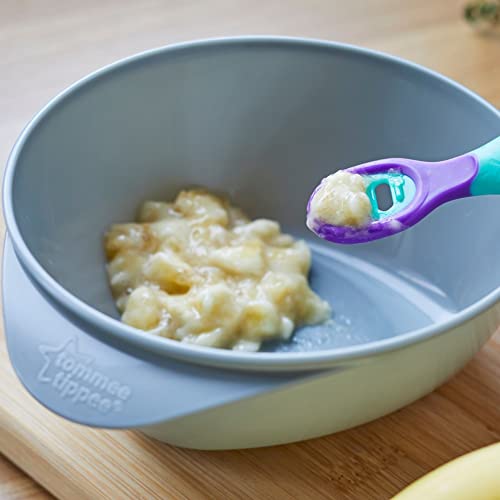 Tommee Tippee Smushee 1st Self Feeding Spoons, BACSHIELD Antimicrobial Technology | Reversible, BPA-Free (4+ Months, 2 Count)