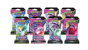 pokemon sword and shield fusion strike (8) sleeved booster packs sealed