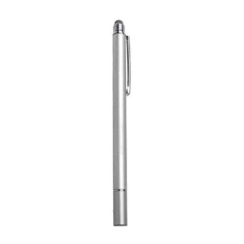 BoxWave Stylus Pen Compatible With Dell Inspiron 14 5000 2-in-1 (14 in) - DualTip Capacitive Stylus, Fiber Tip Disc Tip Capacitive Stylus Pen for Dell Inspiron 14 5000 2-in-1 (14 in) - Metallic Silver