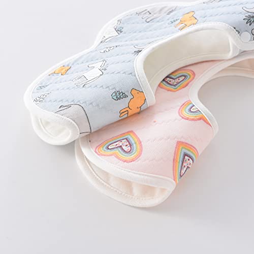 Eimmabey Baby bandana bibs for Eating and Drooling 3 Pack 360 Rotate Baby Feeding Bibs for Boys and Girls Soft Organic Cotton