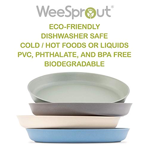 Bamboo Plates With 10 oz Bamboo Cups Bundle & 10 oz Bamboo Bowls