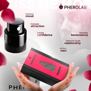 PHEROLAB KissMeMore Pheromones Cologne for Women [Oxytocin] Premium Pheromone Infused Oil Cologne - Womens Spray Perfume to Attract Men