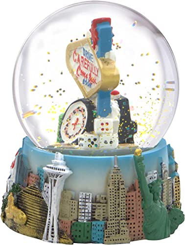 Las Vegas Colorful Snow Globe 65mm