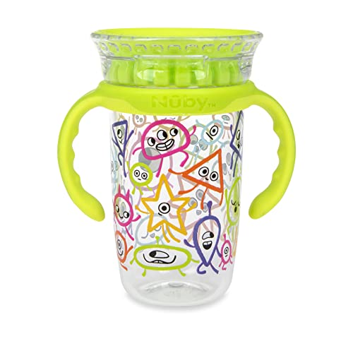 Nuby 2-Handle 360 10 oz Tritan cup, Colors/Prints May Vary