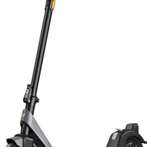 NIU KQi2 Electric Scooter for Adults - 300W Power, Upto 25 Miles Long Range, Max Speed 17.4MPH, 10'' Tubeless Tires, Dual Brakes, Portable Folding Commuting E Scooter, UL Certified - Gray