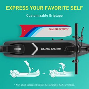 NIU KQi2 Electric Scooter for Adults - 300W Power, Upto 25 Miles Long Range, Max Speed 17.4MPH, 10'' Tubeless Tires, Dual Brakes, Portable Folding Commuting E Scooter, UL Certified - Gray