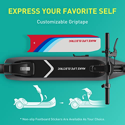 NIU KQi2 Electric Scooter for Adults - 300W Power, Upto 25 Miles Long Range, Max Speed 17.4MPH, 10'' Tubeless Tires, Dual Brakes, Portable Folding Commuting E Scooter, UL Certified - Gray