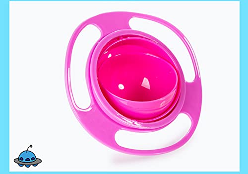 360 Spill Resistant Gyro Bowl with Lid（Pink）