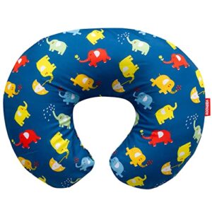 nursing pillow cover with elephant print for baby boys or girls, snug fits boppy nursing pillows, soft breastfeeding nursing pillow slipcovers, for breastfeeding moms