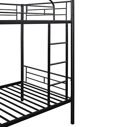 Bunk Bed,Twin Over Twin Metal Bunk Bed,Metal Bunk Bed Twin with Ladder and Safety Rail,Space-Saving, Noise Free, No Box Spring Needed