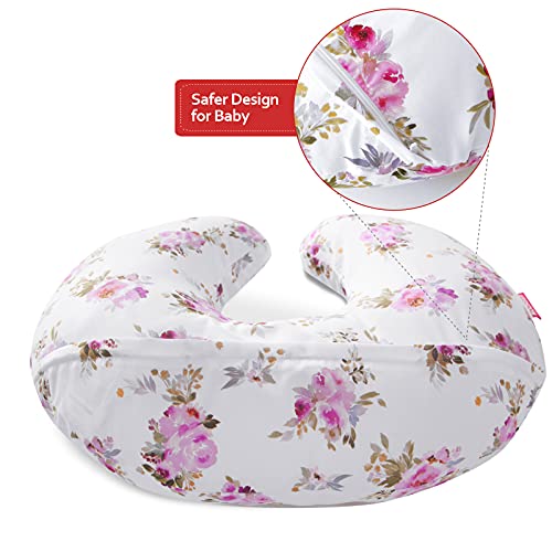 Nursing Pillow Cover for Girls Floral, Snug Fits Boppy Nursing Pillows, Breastfeeding Nursing Pillow Slipcovers Super Soft, for Breastfeeding Moms, Floral