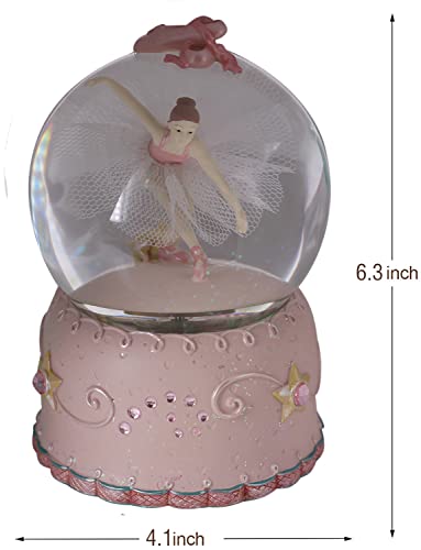 Singeek Ballerina Snow Globe Plays Ballet Tune You are My Sunshine,Christmas Music Snowglobes Ballet Recital Gifts for Girls,Wife,Daughter,Granddaughter