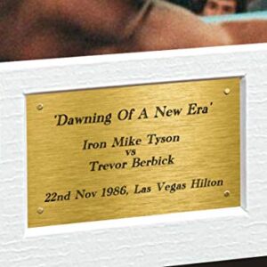 Kitbags & Lockers Mike Tyson vs Trevor Berbick Reprint 'DAWNING OF A NEW ERA' 12x8 A4 Autographed Signed Photo Photograph Picture Frame Boxing Gift Poster