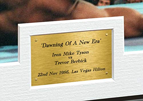 Kitbags & Lockers Mike Tyson vs Trevor Berbick Reprint 'DAWNING OF A NEW ERA' 12x8 A4 Autographed Signed Photo Photograph Picture Frame Boxing Gift Poster