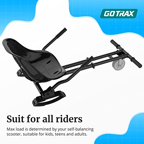 Gotrax HoverflyKart Hoverboard Kart Seat Attachment Accessory for 6.5" 8" 8.5" 10" Self Balancing Scooter, Adjustable Frame Length and Handlebar Control Buggy Attachment, Hover Board Go Kart Accessory