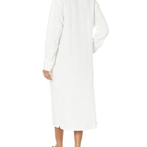 The Drop Women's Fiona Relaxed Linen Midi Shirt Dress, White, S