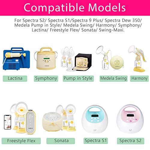 LOZAEVE 20mm Silicone Flange Inserts Compatible with for Spectra S1/S2, Medela, Bellababy, Elvie, Willow go, Momcozy S9 S10 S12, Freemie Breast Pump Insert Shields, Reduce 27-28mm Tunnel to 20mm, 2pcs