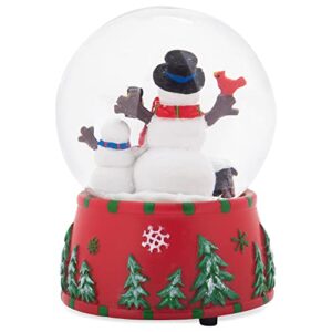 Elanze Designs Cardinal 100 MM Christmas Snow Globe Plays Frosty The Snowman