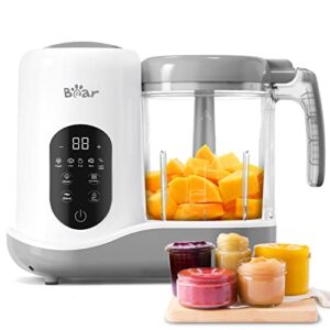 bear 2023 baby food maker | one step baby food processor steamer puree blender | auto cooking & grinding | baby food puree maker with self cleans | touch screen control