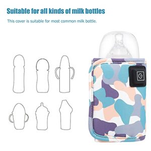 Toyvian 1Pcs USB Baby Bottle Warmer 3 Gears Temperature Adjustable Bottle Warmer, Insulated Milk Bottle Bag Portable Breastmilk Warmer Bag