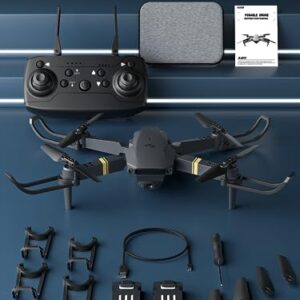 Drones with Camera for Adults Beginners Kids, Foldable E58 Drone with 1080P HD Camera, RC Quadcopter - FPV Live Video, Altitude Hold, Headless Mode, One Key Take Off/Landing, APP Control