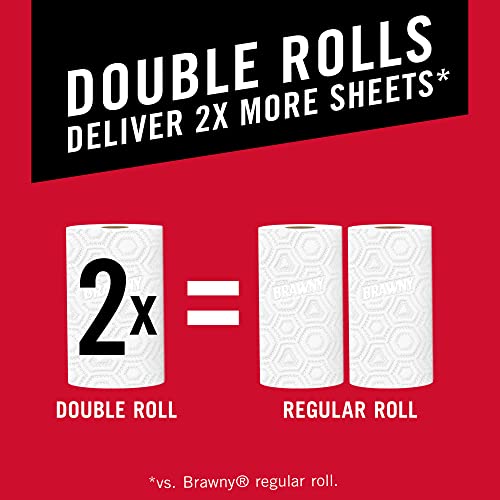 Brawny® Full Sheet Paper Towels, 4 Double Rolls = 8 Regular Rolls