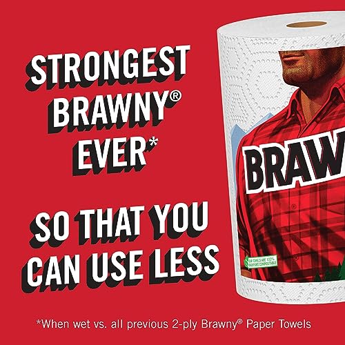 Brawny® Full Sheet Paper Towels, 4 Double Rolls = 8 Regular Rolls