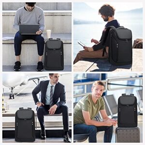 BANGE Business Smart Backpack Waterproof fit 15.6 Inch Laptop Backpack with USB Charging Port,Commuter Travel Durable Backpack (Black)