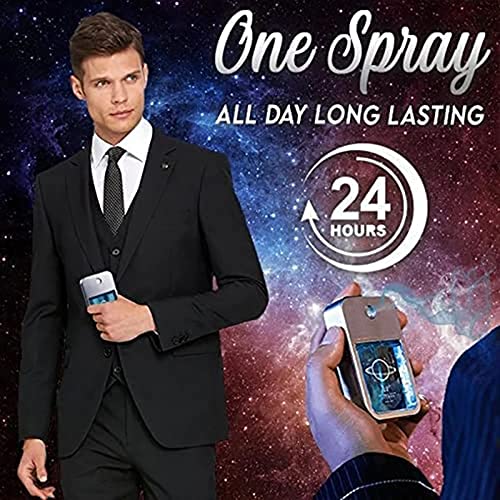 2PCS Homme Dawning Eternity Cologne, Chemistry Infinity Galaxy Cologne Pour Homme, Flirty Aroma Lusting Perfume, Portable Men's Perfume Lasting Light Fragrance Perfume (Blue and Pink)