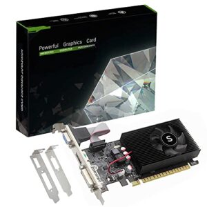 saplos gt 730 4gb ddr3 128-bit, low profile graphics card, hdmi, dvi, vga, pc video card, computer gpu for working, low power, pci express x16, 2k support, fermi, directx 11