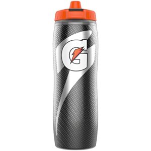 gatorade insulated squeeze bottle, black, 30oz