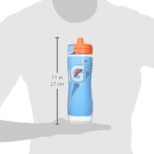 Gatorade Gx Hydration System, Non-Slip Gx Squeeze Bottles Neon Blue, 30 Oz