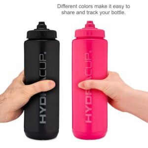 Hydra Cup - 4 PACK - 32oz Squeeze Water Bottles Bulk Set, BPA FREE, For Sports, Cycling, Bike, Quick Squirt Hydration, Shaker Cup Wire Whisk Included