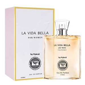 Hybrid & Company La Vida Bella Fragrance for Women Eau De Parfum Natural Spray Elegant Scent, 3.4 Fl Oz