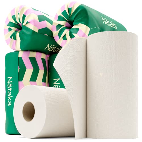 𝗪𝗜𝗡𝗡𝗘𝗥 𝟮𝟬𝟮𝟯* Bamboo Paper Towels - Kitchen Paper Towel w/ 6 x 2-Ply Kitchen Rolls - Washable Paper Towels for Kitchen, Absorbent Towel Kitchen Roll - Biodegradable, Plastic and Chemical Free