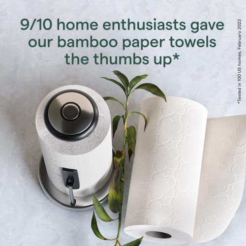 𝗪𝗜𝗡𝗡𝗘𝗥 𝟮𝟬𝟮𝟯* Bamboo Paper Towels - Kitchen Paper Towel w/ 6 x 2-Ply Kitchen Rolls - Washable Paper Towels for Kitchen, Absorbent Towel Kitchen Roll - Biodegradable, Plastic and Chemical Free