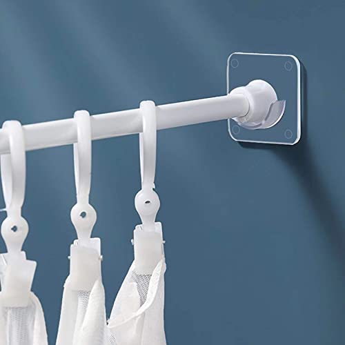 Adhesive Shower Curtain Rod Holder No Drilling,Set of 4,No Slippage Wall Mount Retainer of Shower Rods for Bathroom(Shower Curtain Rod Not Included)