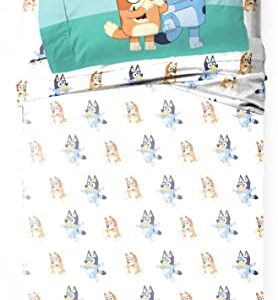 Jay Franco Bluey & Bingo Twin Size Sheet Set - 3 Piece Set Super Soft and Cozy Kid’s Bedding - Fade Resistant Microfiber Sheets (Official Bluey Product)