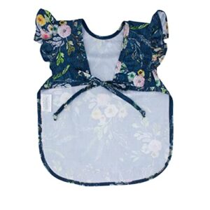 BapronBaby Flutter Boho Floral Bapron - No Neck Tie Safer Bib for Baby & Toddler - Soft Waterproof Stain Resistant - Machine Washable - Sz Baby/Toddler 6m-3T