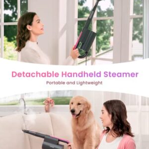 Schenley Steam Mop Cleaner with Detachable Handheld Steamer for Cleaning Hardwood/Laminate Floor, Tiles and Grout, with 7-in-1 Multi-purpose Accessories and Washable Microfiber Pads