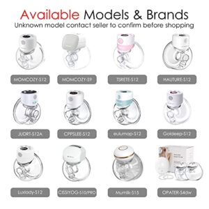 QIUXQIU Wearable Breast Pump Milk Collector Cup Accessories, Compatible with for TSRETE Momcozy S9/S10/S12 Wearable Breast Pump Include Duckbill Valve&Silicone Diaphragm&24mm Flange&Linker 1 PCS