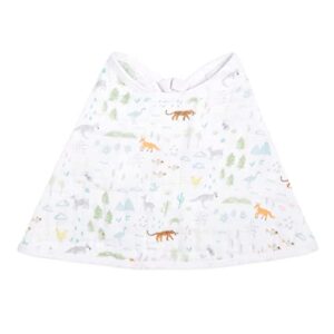 aden + anais Essentials Burpy Bib, 100% Cotton Muslin, Soft Absorbent 4 Layers, Multi-Use Burp Cloth and Bib, 22.5" X 11", Single, Voyager-Ecosphere