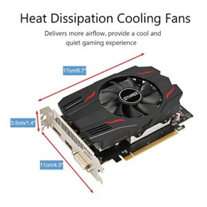 QTHREE AMD Radeon RX 550 Graphics Card,4GB,GDDR5,128-Bit,Desktop Gaming Video Card for PC,PCI Express 3.0 X8,Computer GPU,DirectX 12,DisplayPort,HDMI,DVI-D