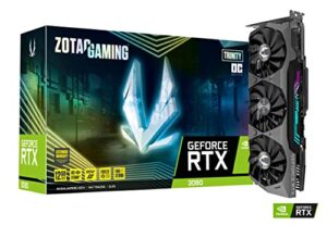 zotac gaming geforce rtx 3080 trinity oc lhr 12gb gddr6x 384-bit 19 gbps pcie 4.0 graphics card, icestorm 2.0 advanced cooling, spectra 2.0 rgb lighting, zt-a30820j-10plhr