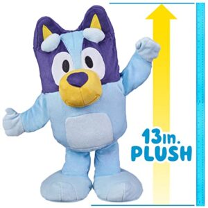 Bluey Dance and Play 14" Animated Plush | Over 55 Phrases and Songs, Multicolor