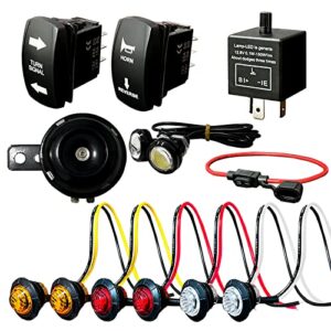 universal atv utv sxs street legal kit with rocker switch turn signal light horn flasher relay