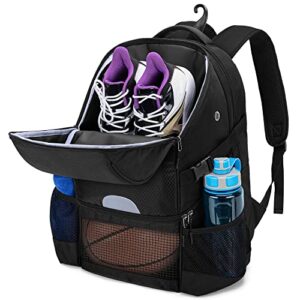 dsleaf basketball backpack for men, soccer bag with ball compartment & shoe compartment for basketball, soccer, volleyball training