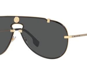 Versace Man Sunglasses Gold Frame, Dark Grey Lenses, 0MM